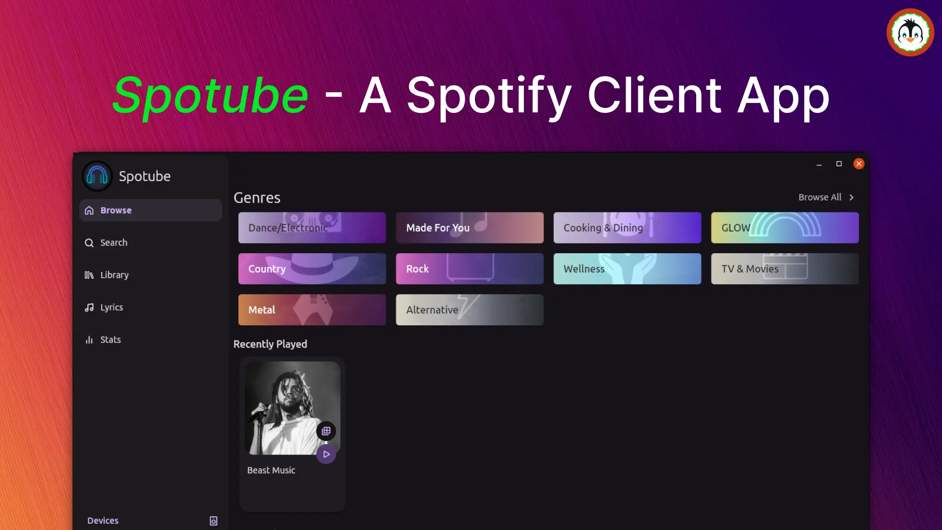 Spotube: A Spotify, YouTube, JioSaavn Client App for Linux